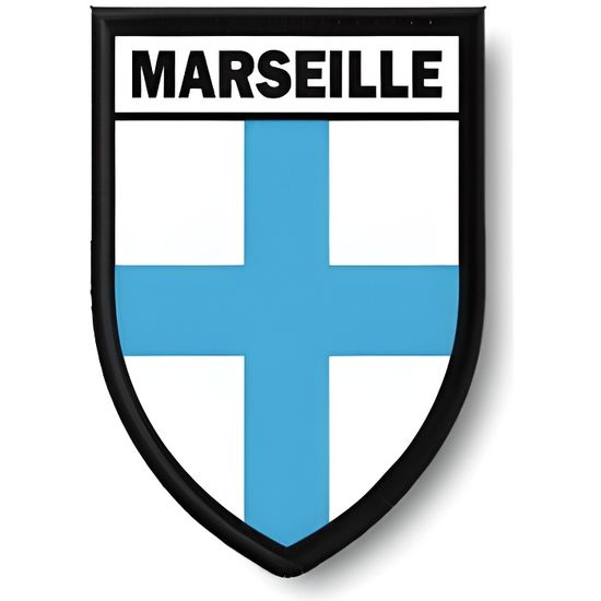 Ecusson bord brode blason imprime thermocollant patch marseille ...