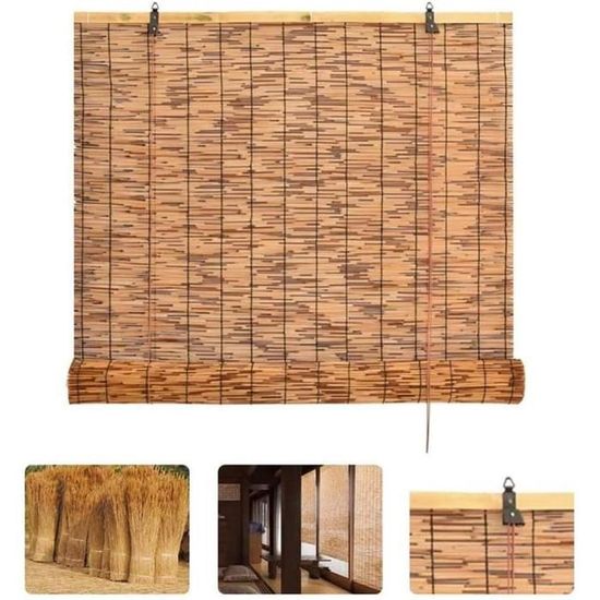 Stores à Rouleau en Bambou Stores naturels de fenêtre de Roseau enroulé ...