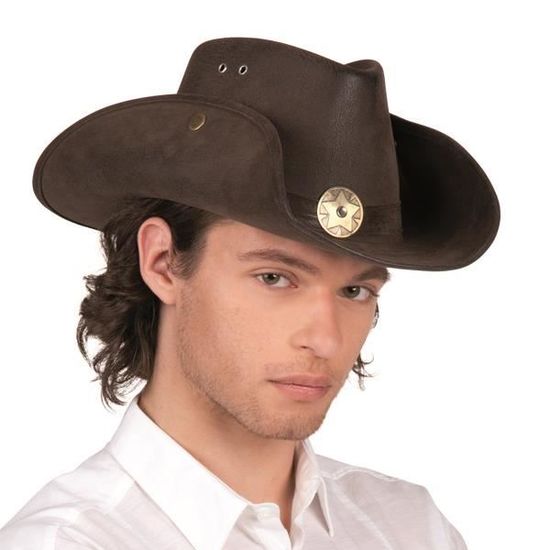 Chapeau Shérif Luxe Adulte - BOLAND - Accessoire de déguisement ...