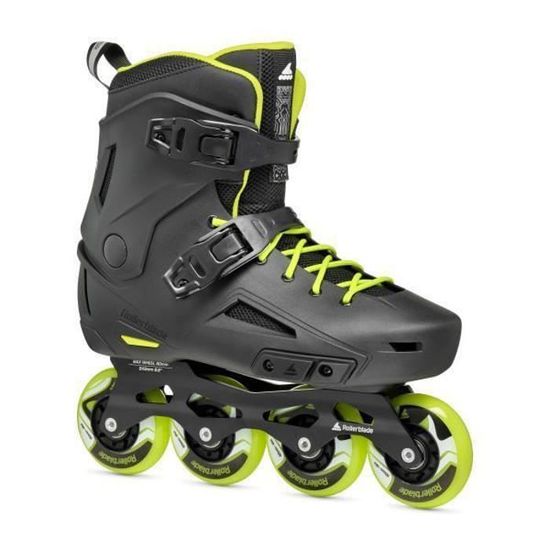 Roller freestyle - ROLLERBLADE - LIGHTNING 80 - Noir Lime - Mixte ...