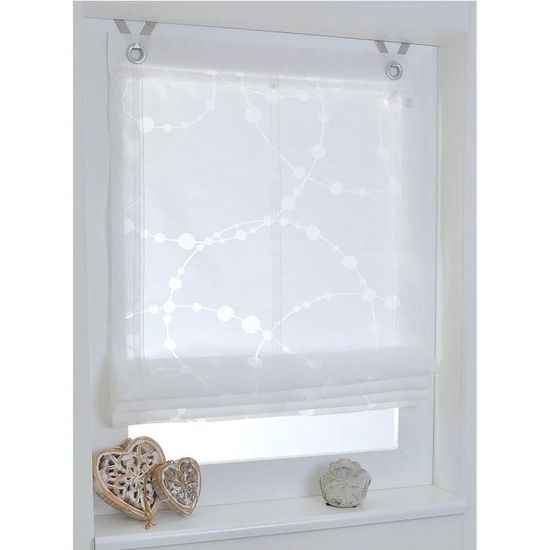 Store Bateau Cadena Á Œillets Semi Transparent Blanc 60 X 140 Cm (L X H ...