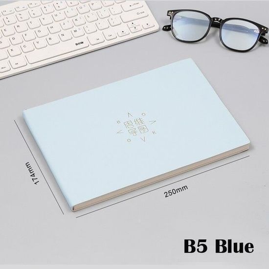 CAHIER,B5 Blue--Carnet de Notes avec cartographie de l'esprit, format ...