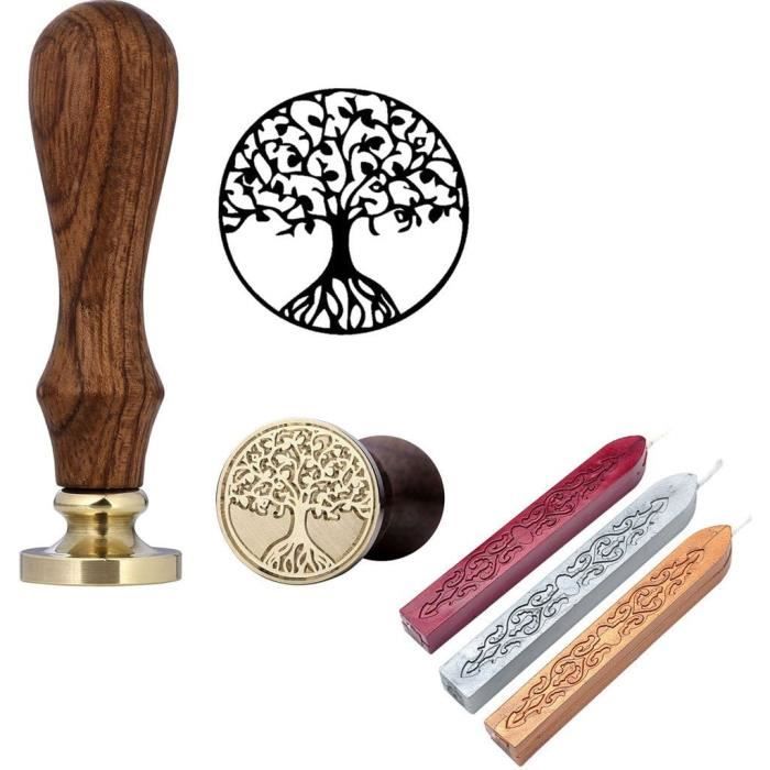 Mogoko Tampon À Cacheter En Bois De Rose Avec Gravure Et 3 Barres De ...