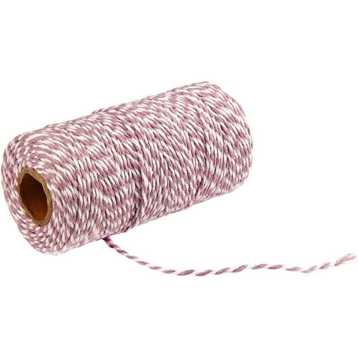 Corde En Coton 2 Mm,100 M Naturel Colorée Ficelle De Macramé Ficelle D ...