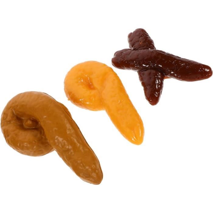 3Pcs Modèle De Simulation De Caca Farce Caca Fête d'enfants Jouets De ...