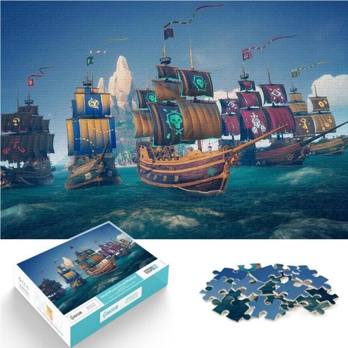 Puzzle 1000 Pièces Pirate Ship Puzzles Jigsaw Boys And Girls Puzzle ...