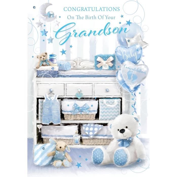 Carte Congratulations On Birth Of Your Grandson[u4923] - Cdiscount ...