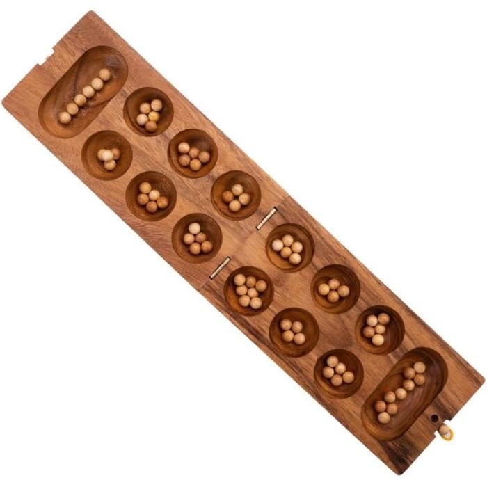 Awalé En Bois Jeu Africain Jeu De Société Jeu En Bois 2 Joueurs Jeu ...