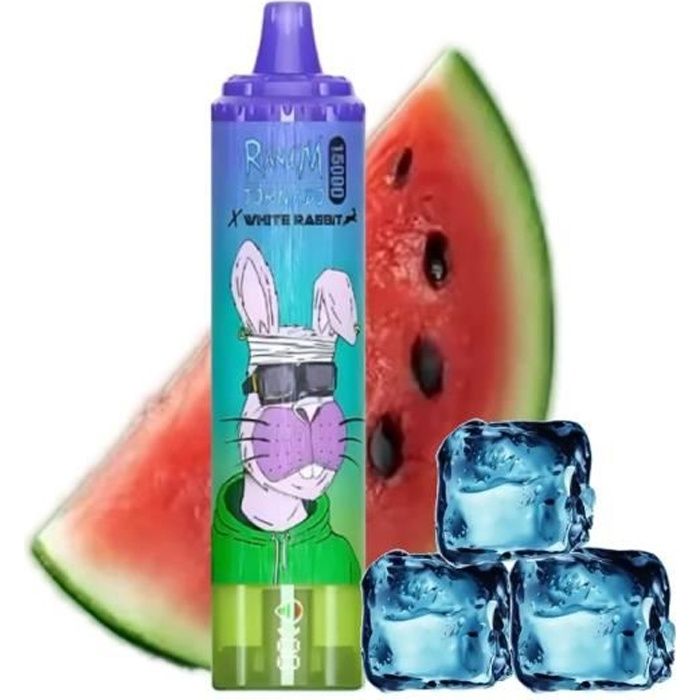 Puff 15000 RandM & White Rabbit Tornado Lush Ice 0% NICOTINE ...