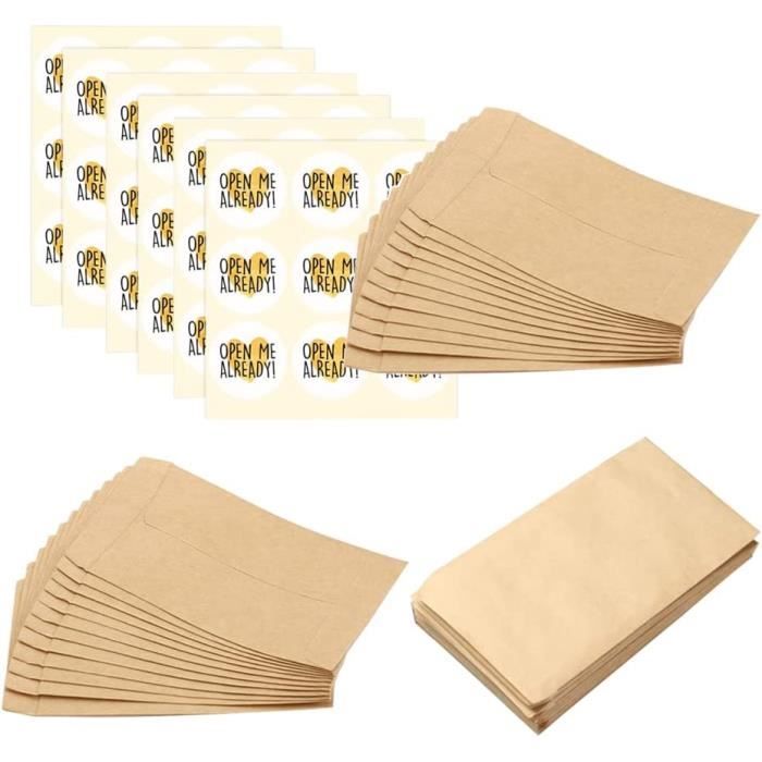 Pochette Kraft Petit Format 100 Pièces Mini Enveloppe Kraft Graines ...