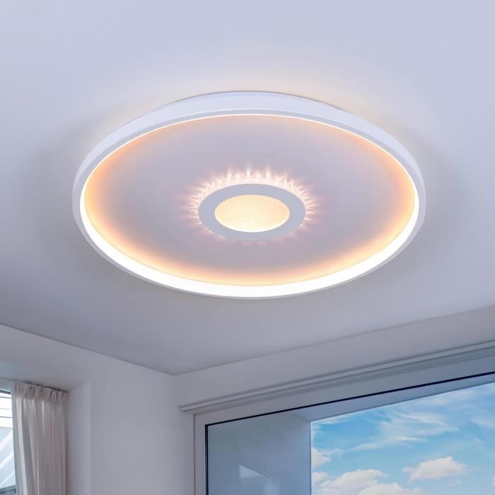 Plafonnier Dimmable Luminaire Led Plafond Avec Télécommande Lampes ...