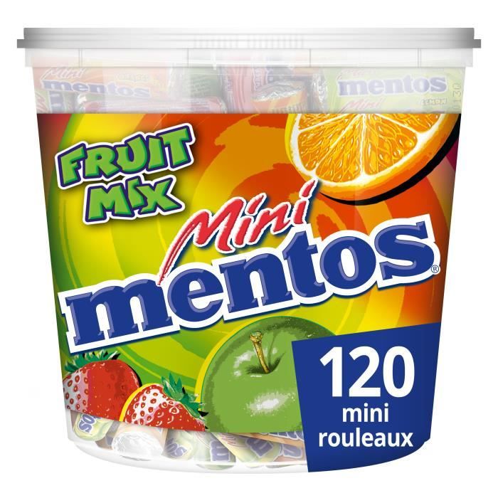 MENTOS Tubo de 120 mini rouleaux - Fruit - Cdiscount Au quotidien