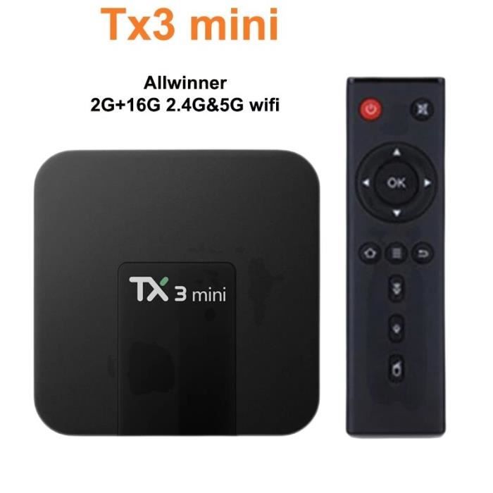 Boîtier TV Tx3 Mini,Android 8.1,Amlogic S905W ou Allwinner H313,1 Go-8 ...