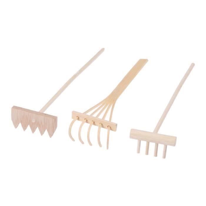 Cadeau,3 RAKES TOOD SET ZEN SAND RAKES DÉCORATION DE MÉDÉRITATION POUR ...