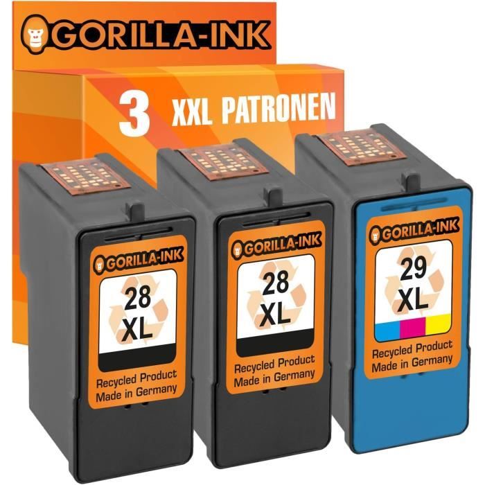 Lot De 3 Cartouches Compatibles Avec Lexmark 28 Xl Et 29 Xl - Noir 25 ...