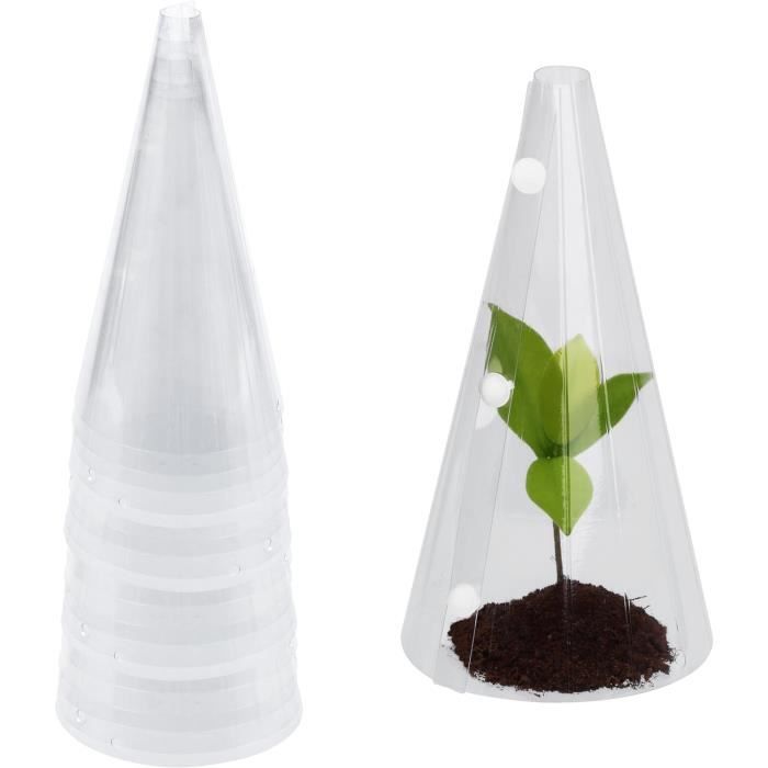 BELLE VOUS Lot 20 Cloche Jardin en Plastique pour Plante - 10,5 x 20 cm ...