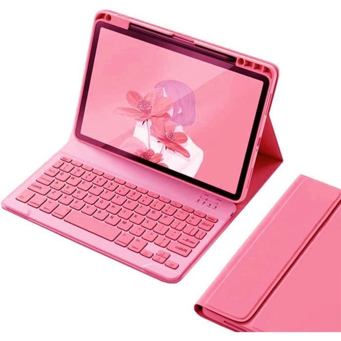 Étui Clavier Pour Ipad 10E Génération 2022 11,9", Clavier Couleur Bluetooth Magnétique Amovible ...