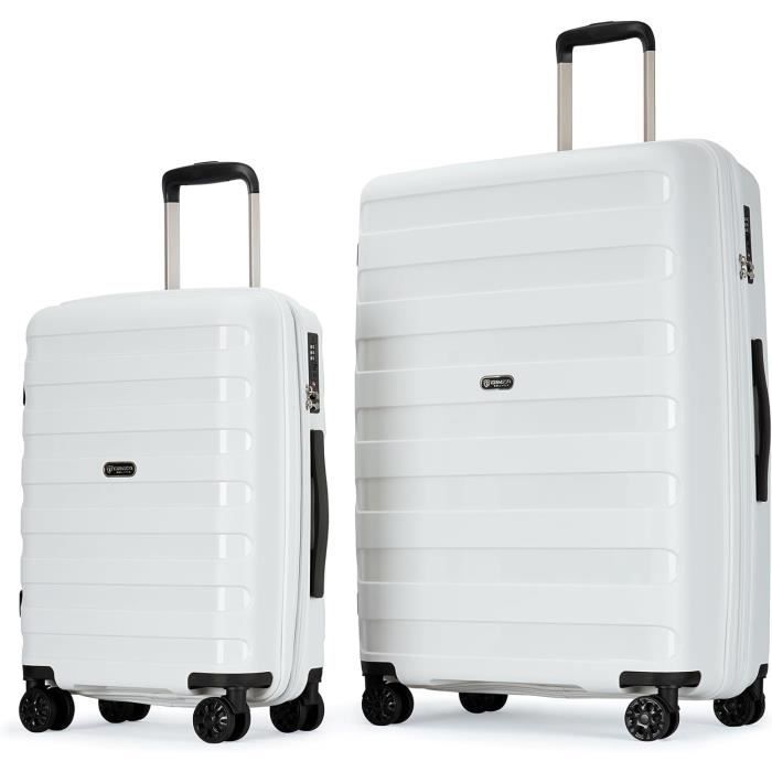 Valise extensible avec 4 roues doubles pivotantes et serrure TSA, coque ...