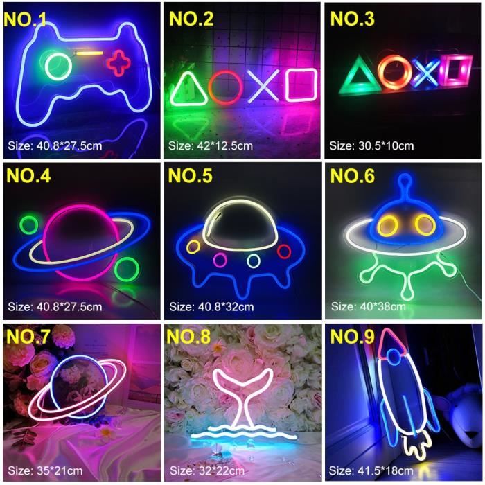 NEON,Group E-NO.6--Panneau néon LED suspendu au mur, modèle de barre ...