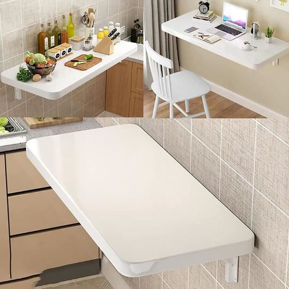 Table Pliante Murale, Table Murale Rabattable Cuisine, Tables De Salle ...