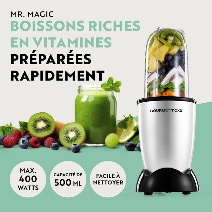 Mr. Magic Power Pro Mixer 400 Watts | Smoothie Maker Avec Couvercle À ...