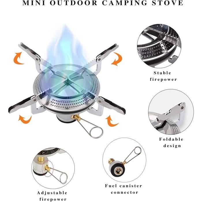 Réchaud gaz Portable de Camping,Mini Réchaud à Gaz,Alliage De e Réchaud ...