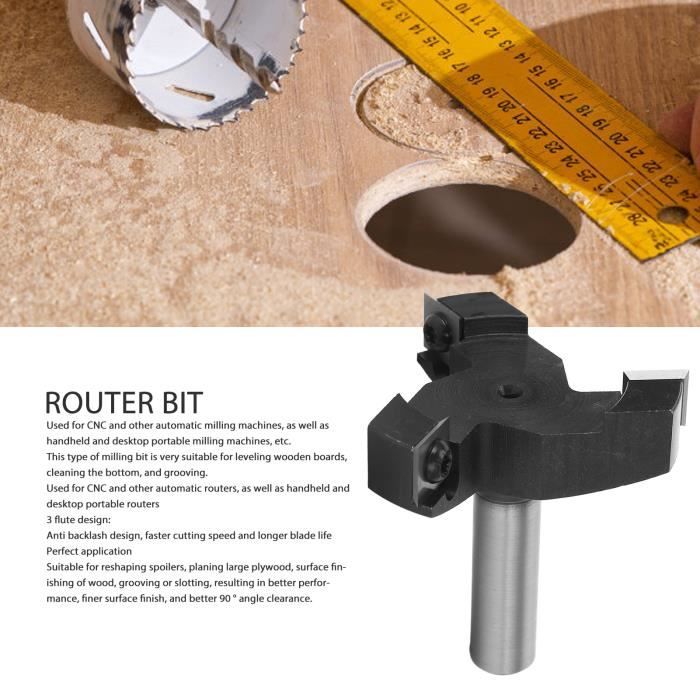 FHE- Fraise Défonceuse 3 Lames pour Surfaage Plaque MDF 60mm ...