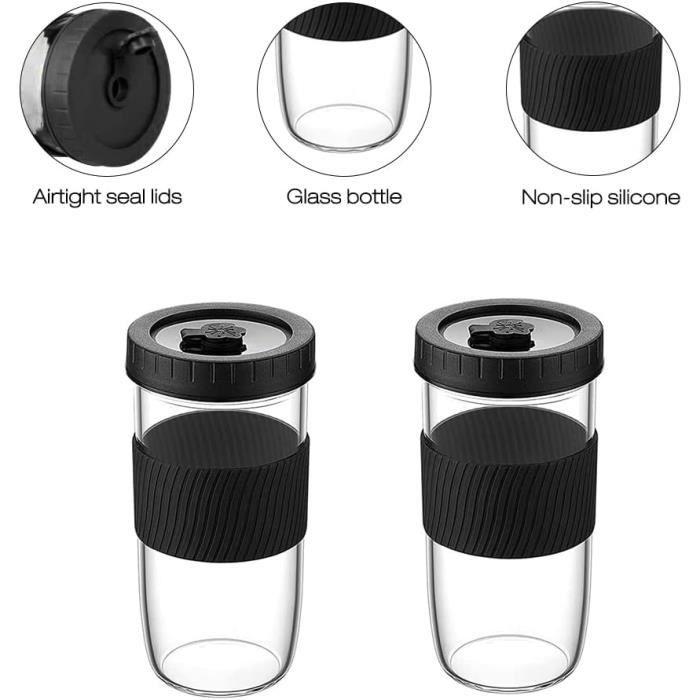 Verres À Bubble Tea, Lot De 2 Verre Bubble Tea Avec Paille, Bubble Tea ...