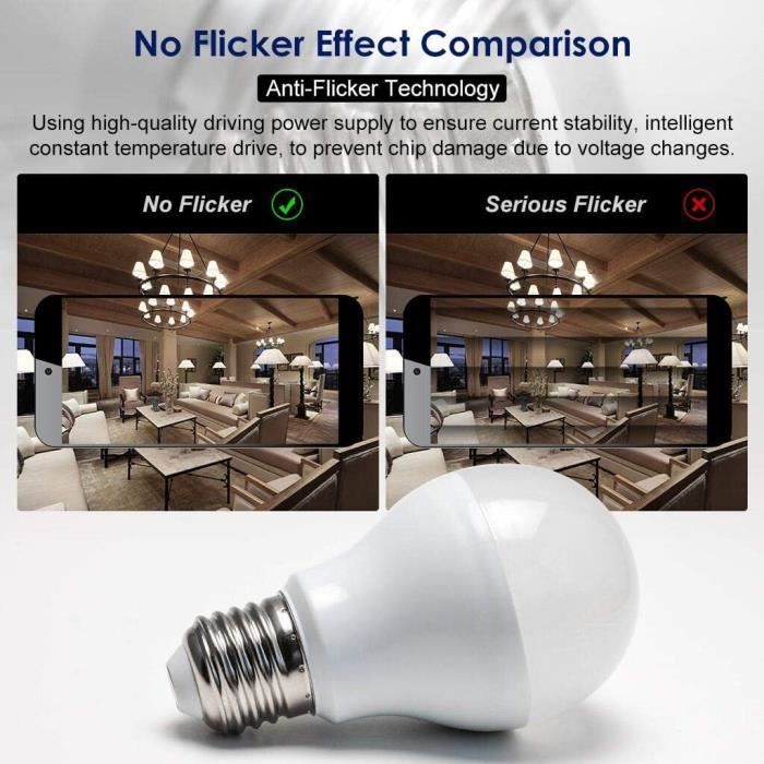 Ampoule Led Standard Culot E27,Blanc Froid Naturel 4000K,20W Équivalent ...
