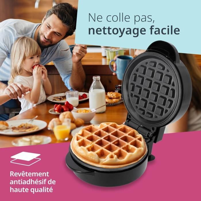 ADE Mini gaufrier machine à gaufre belge forme ronde parfait pour une ...
