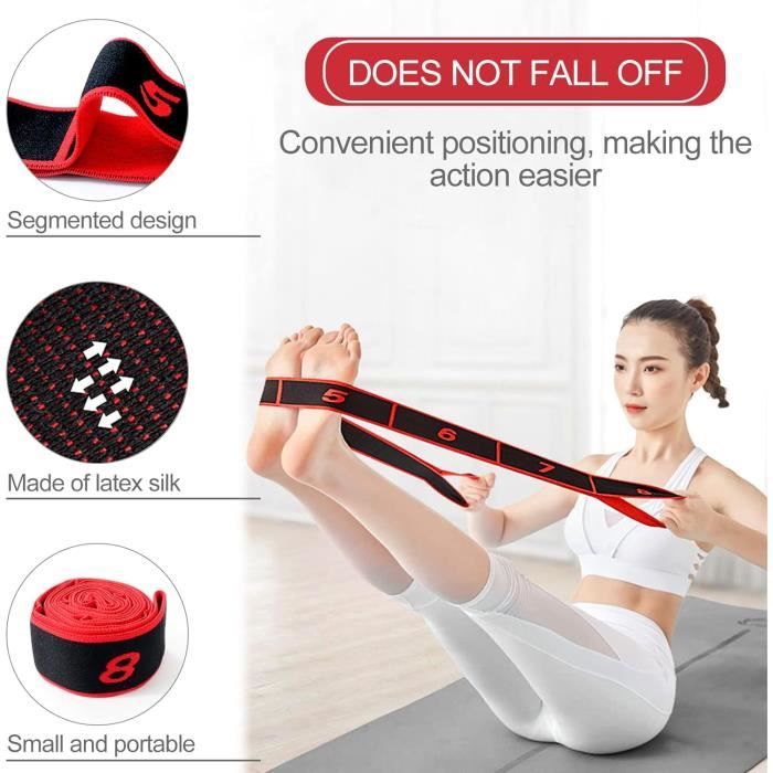 Elastique Musculation, Bande Elastique Fitness Réglable 8 Boucles ...