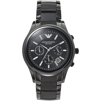 Montre Ceramica AR1452 Gris Fonce Homme EMPORIO ARMANI Chronographe Etanche 5 Atm Gris fonce Chic Achat vente montre Homme Adulte Gris Ceramique Neuf Cdiscount