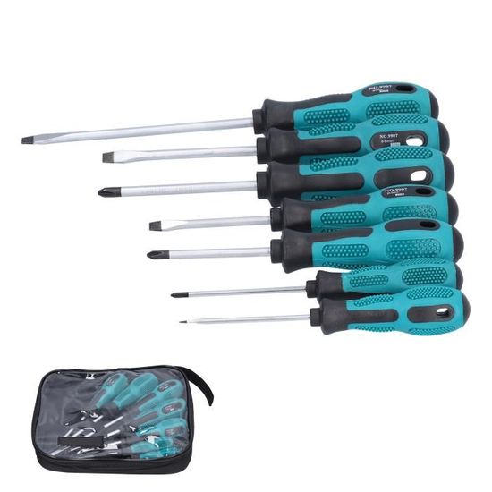 EJ.life tournevis à fente 7 pièces fente de tournevis et kit de ...