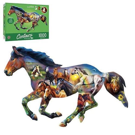 MP Contours Shaped Puzzle (1000pcs) - Wild Hourse - Cdiscount Jeux - Jouets
