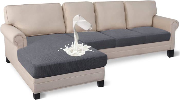 Lot De 4 Housses De Coussin Sectionnel Imperméables Pour Canapé En ...
