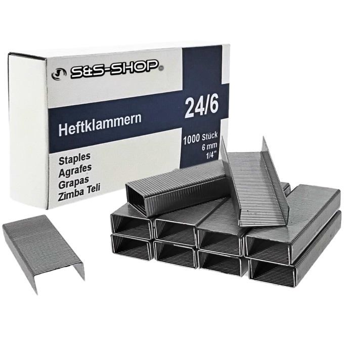 Lot de 5000 agrafes 24/6 5 paquets de 1000 agrafes Extra solides Pour ...