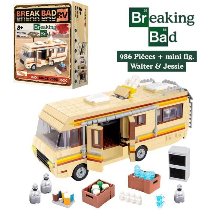 Bus Breaking Bad – 986 pièces – Kit de construction + mini fig Walter ...