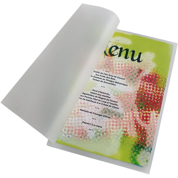 Lot de 100 pochettes à plastifier A4 2 x 125 microns A275 - Cdiscount ...