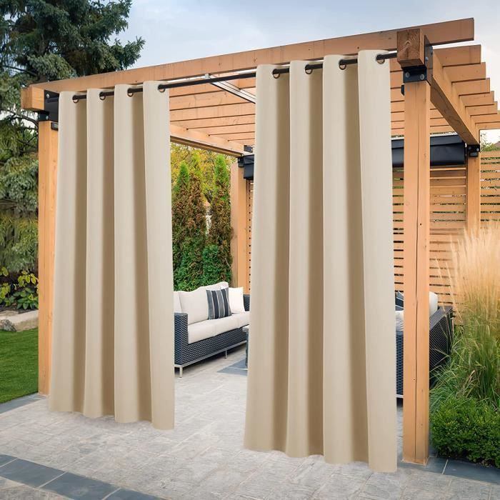 52“*84” Rideau pour Pergola, Rideau pour Pergola Imperméable, Coupe ...