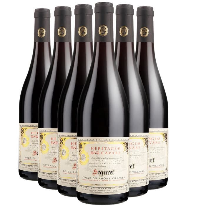 Côtes du Rhône Villages Séguret Rouge 2022 - Lot de 6x75cl - Héritage ...