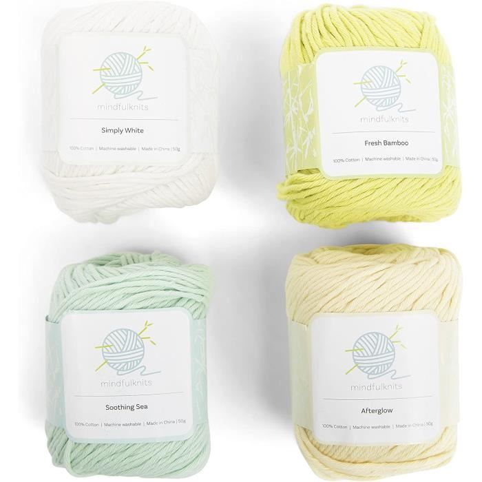 Fil À Tricoter, Fil À Crochet Et Fil 100% Coton Pour Tricot, Crochet ...