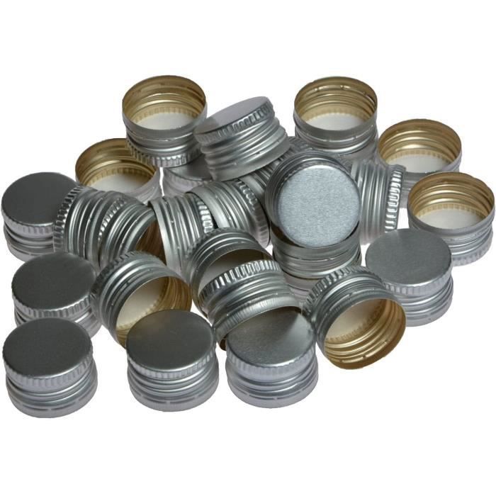 AlcoFermBrew Capsules Pilfer Proof 26mm x 50 pièces - Argent, Bouchons ...