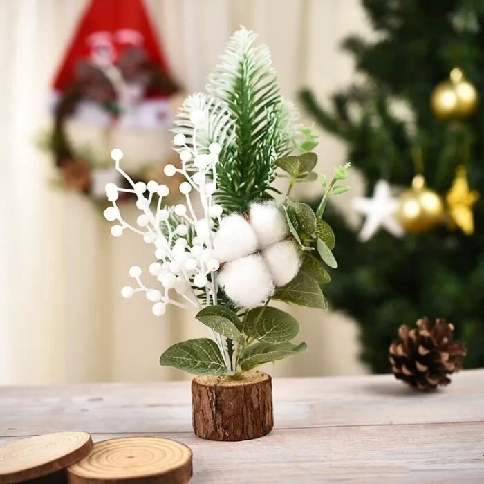 Mini Sapins de Noël Décoratifs de Bureau en Plastique,Ornements de ...
