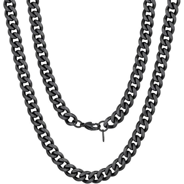 Chaîne Collier Cubaine Homme Femme De 3-6-9-12Mm En Acier Inoxydable ...