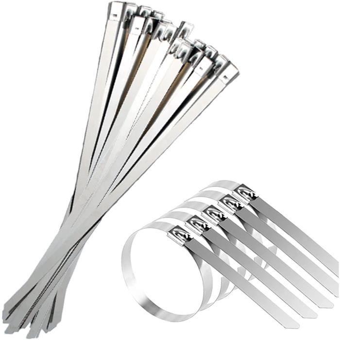 Collier de Serrage Inox 500 * 7.9mm, 30 Pièces Attache Câblées Acier ...
