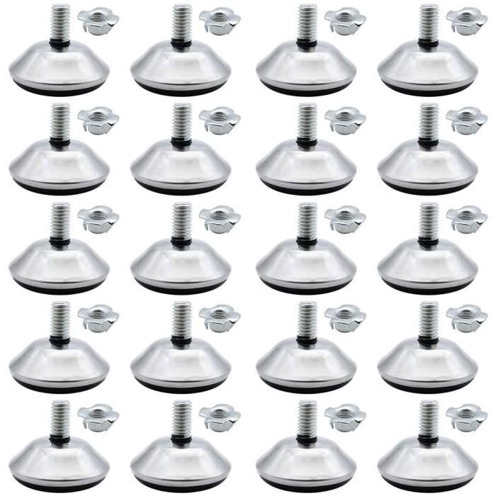 20 Pieces Pieds Vérin de Meuble M8 x 30 mm Pied de Nivellement Pieds de ... 20 Pieces Pieds Vérin de Meuble M8 x 30 mm Pied de Nivellement Pieds de ...