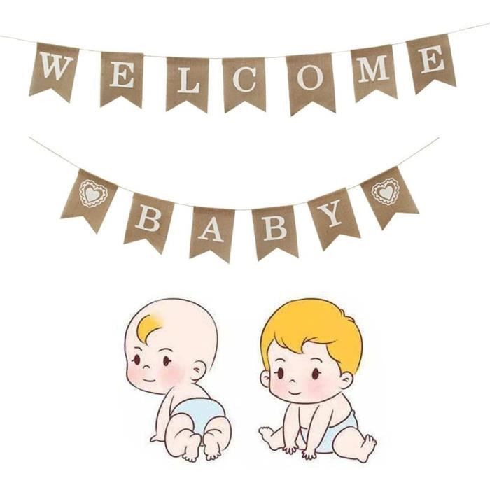 Fanions En Lin, Toile De Jute Rustique Bannière, Bannière En Lin Jute ...