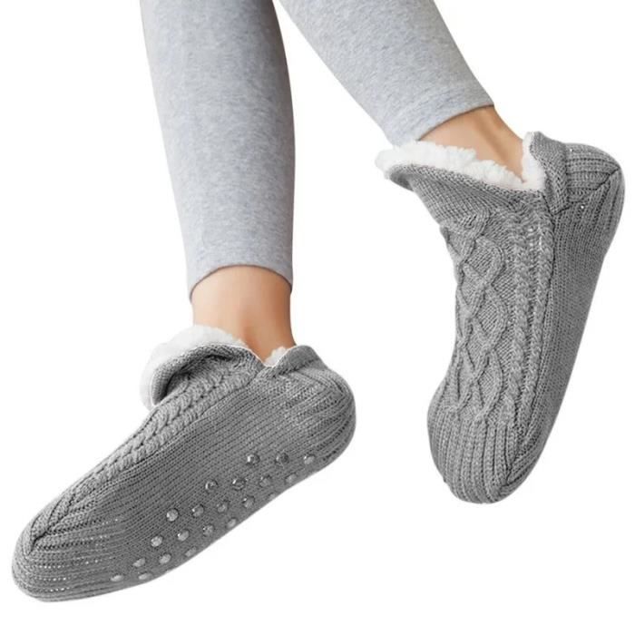 Chausson-pantoufle,Oeak-Chaussettes douillettes coordonnantes pour ...