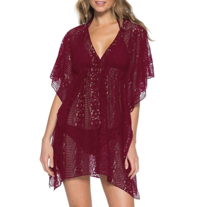 Robe Maillot De Bain Plage Femmes Évider Cache-Couches En Dentelle V ...