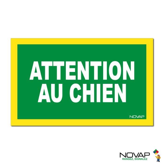 Panneau de signalisation Attention au chien - haute visibilité ...